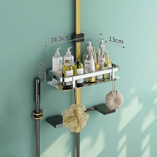 PORTE ACCESSOIRE DE SALLE DE BAIN,Shower Rack Silver--Étagère de salle ...
