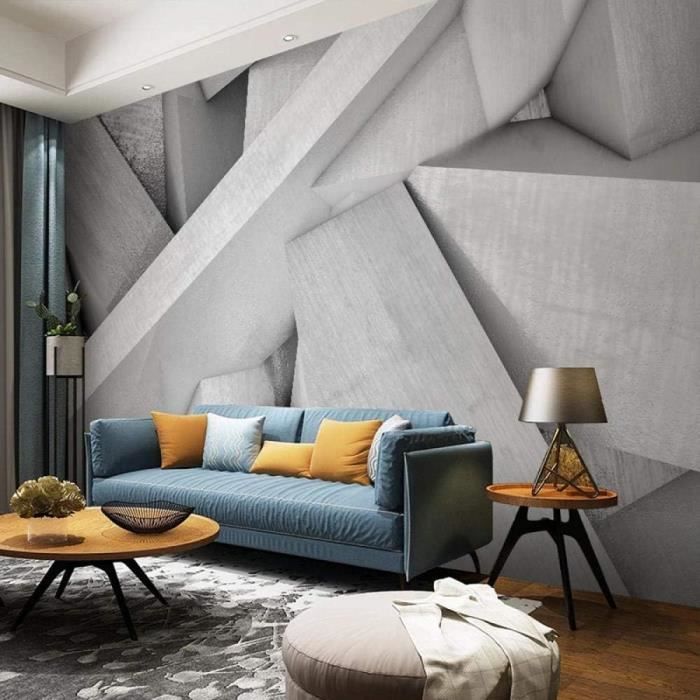 Papier Peint Mural Xxl En Trois Dimensions Ciment Gris Bâtiment ...