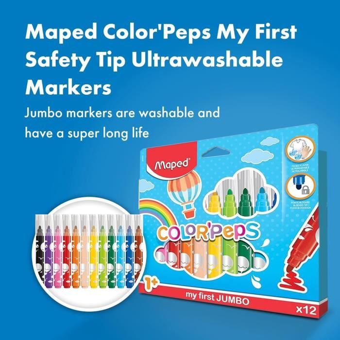 Color'Peps Gros Feutres De Coloriage Premier Âge Pour Bébé Et Enfant ...