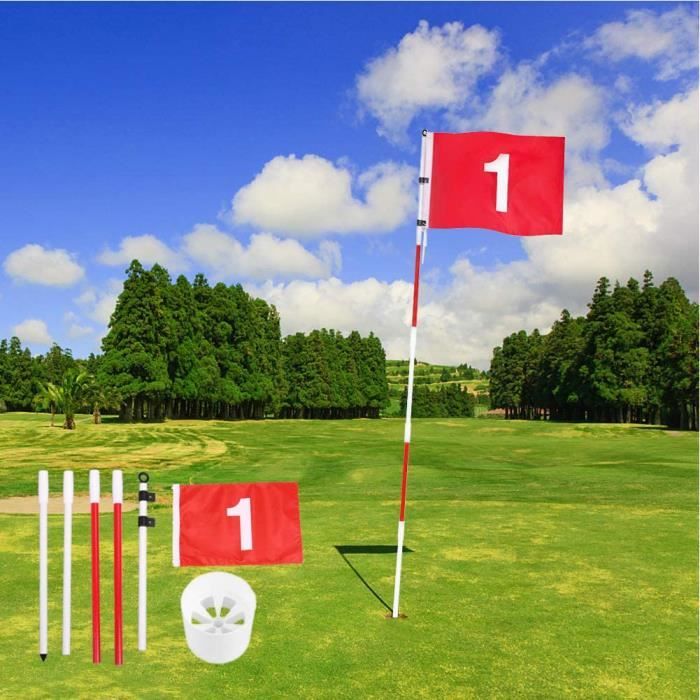 Golf Flagsticks Portable Pin Drapeaux Hole Pole Coupe Set avec une ...