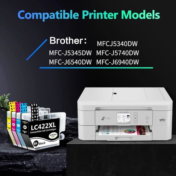 Lc422Xl Pigment Cartouche Compatible Avec Brother Lc422 Xl Lc422Xl Pour ...