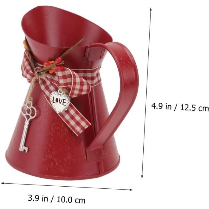 1 Pc Pot De Fleur Seau En Étain Décor Champêtre Vase Rustique Chic Vase ...