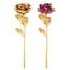 2pcs cadeau de Saint Valentin créatif plaqué en or 24K rose fleur rose ...