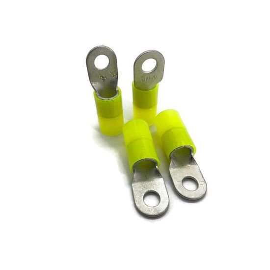 Cosse de câble 50mm2 à 70mm2 M10 isolée 4x œillet de sertis Cosse de câble à sertir jaune.[Z2008 ...