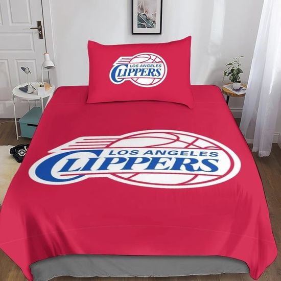 Los Angeles Clippers Parure De Lit 2 Pièces Avec Housse De Couette Et ...