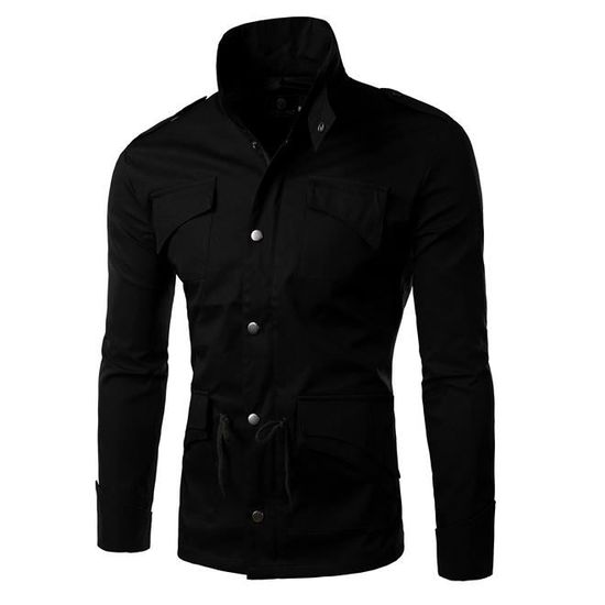 JAMICKIKI - Les hommes de la veste de boutons Noir Noir - Cdiscount ...