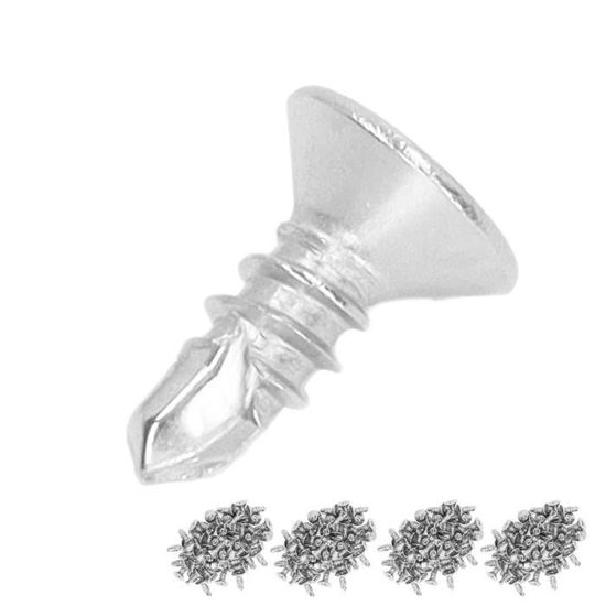 Qiilu vis de fixation Lot de 200 vis autoperceuses à tête fraisée en acier inoxydable de 13 mm ...