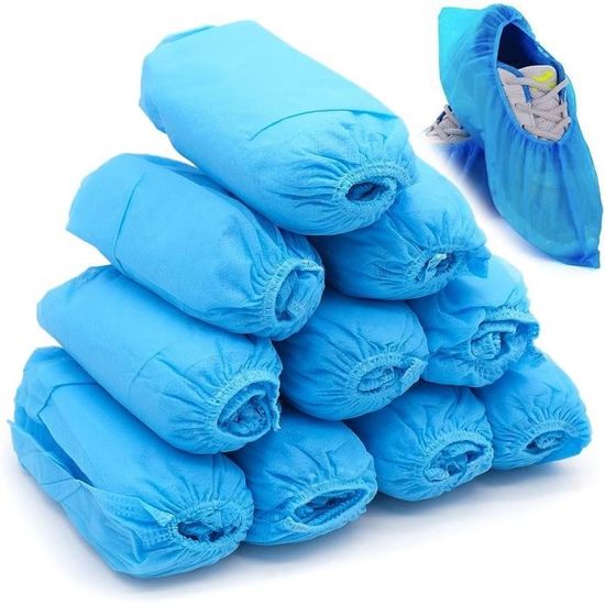 Bakiauli 100 Surchaussures Jetables, Antidérapantes Couvre chaussure ...