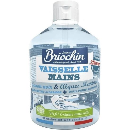 BRIOCHIN Liquide vaisselle et mains - 500 ml - 220 lavages - Cdiscount Au quotidien