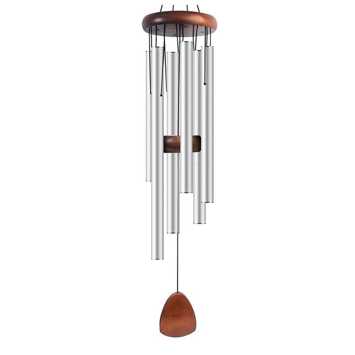 En Métal Argenté Carillons à Vent en Aluminium Carillons à 6Tiges ...