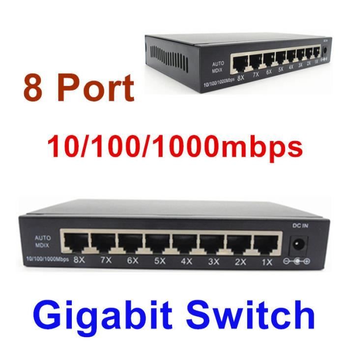 -High quality 8 Port 10-100-1000mbps Gigabit Ethernet Network Switch ...