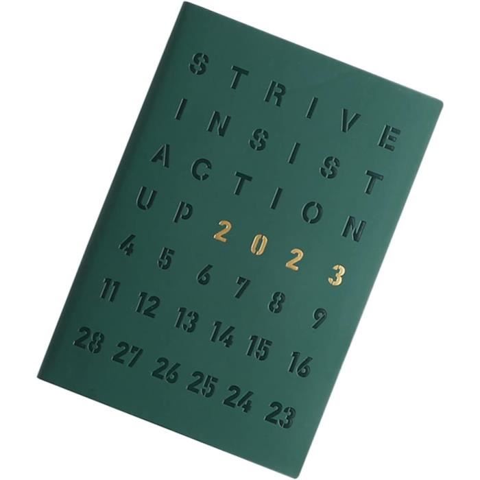 Livre Calendrier Cahier Hebdomadaire Vert Étude Quotidienne Petit ...