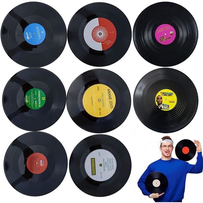 8 Pcs Deco Records, Décoration Murale De Disque Vinyle, Rock And Roll Musique Décorations ...