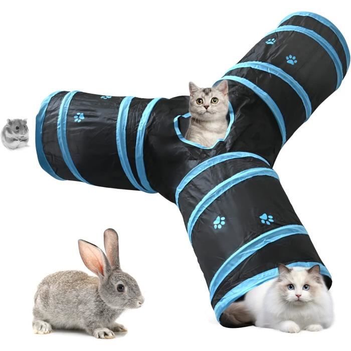 Tunnel pour Chat à 3 Voies Tube de Tunnel Pliable pour Animaux de ...