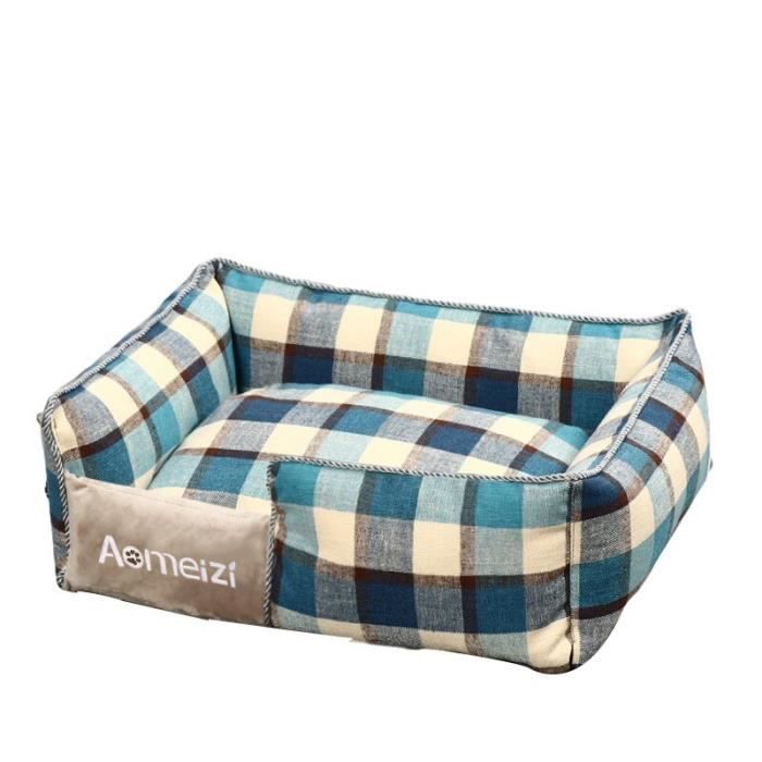 Lit d'hiver pour chiens, tapis lavable en coton et lin pour grands ...