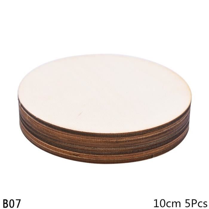 Objets décoratifs,Cercles découpés en bois naturel sans trou,fait à la ...