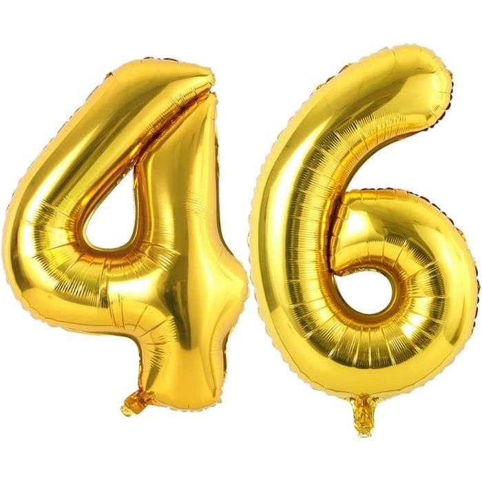 34Pouces Ballon Chiffre 44 Argent, 0 1 2 3 4 5 6 7 8 9 10 20 30 40 50 ...