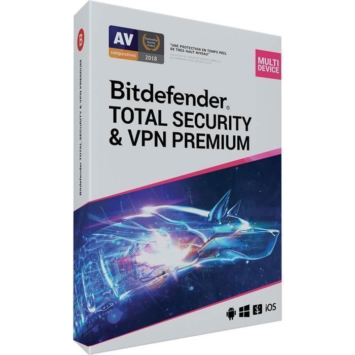 Bitdefender Total Security & VPN Premium 2025* - (3 Appareils - 2 Ans ...