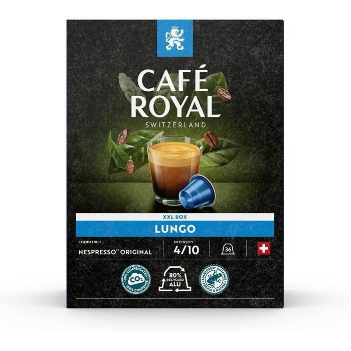 LOT DE 6 - CAFE ROYAL - Lungo Café capsules Compatibles Nespresso ...