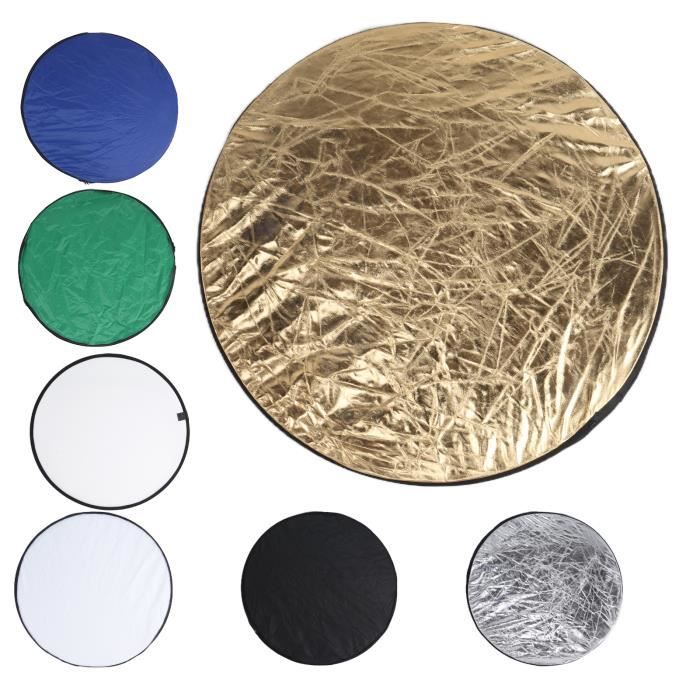 Cikonielf Réflecteur d'éclairage avec sac de transport 80 cm/31.5in 7 ...