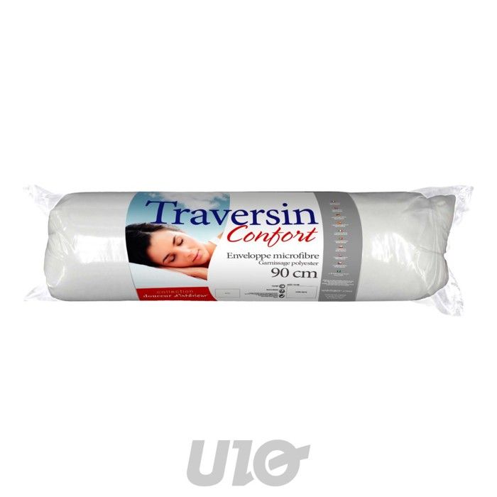 Traversin - CONFORT - 90 cm - Blanc - Fibre polyester - Synthétique ...