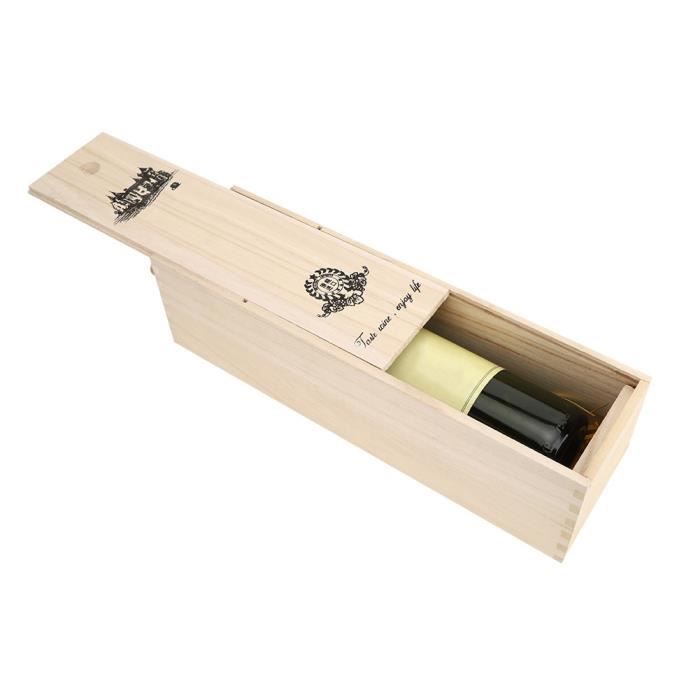 CHR Boîte à vin rouge rétro en bois délicat, conteneur de rangement ...