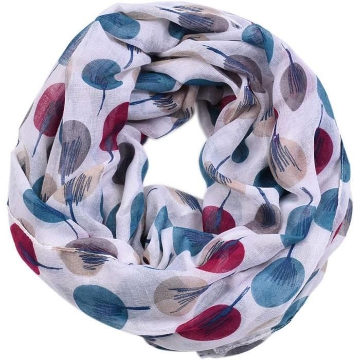 Foulard En Mousseline De Soie De Polyester Pour Femme Imprimé À La Mode ...