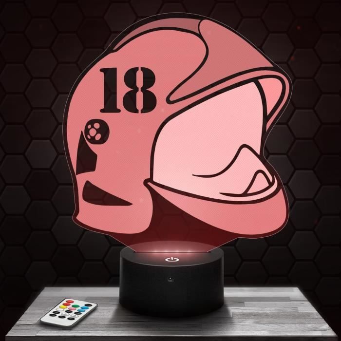 Lampe D'Ambiance Led Moderne Casque Pompier Soldat Du Feu, Idée Cadeau ...