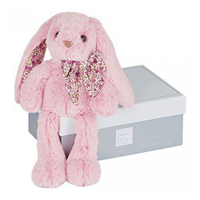 Peluche - HISTOIRE D'OURS - Les Copains Câlins - Lapin rose - 40 cm - Pour bébé fille ...