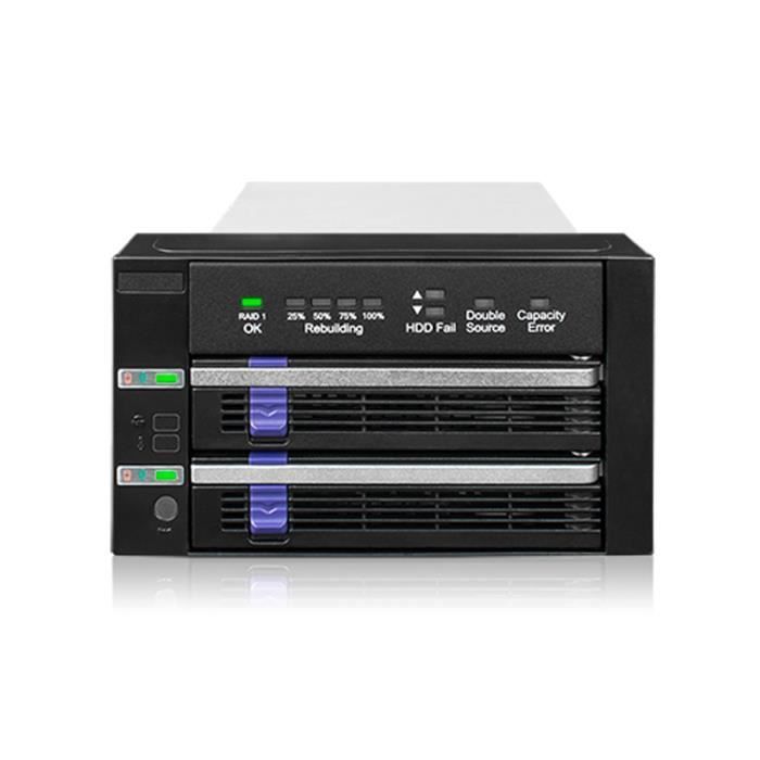 Rack amovible pour deux disques durs/SSD SATA de 2,5"/3,5" avec RAID 1 ...
