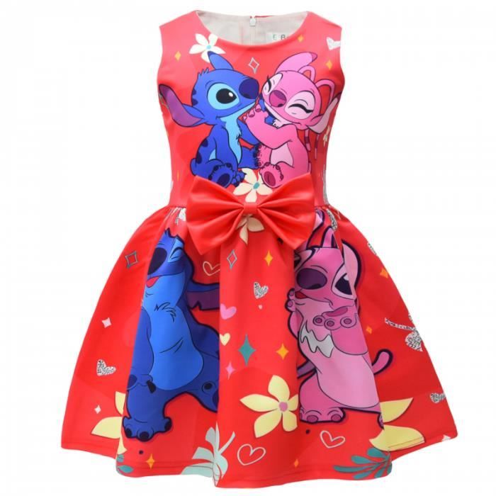 Robe de princesse - Lilo and Stitch - Rouge - Enfant Fille Rouge ...