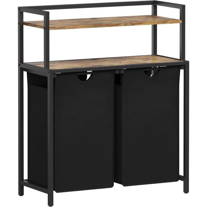 Panier À Linge,Étagère Pour Panier À Linge,Corbeille À Linge 95L ...