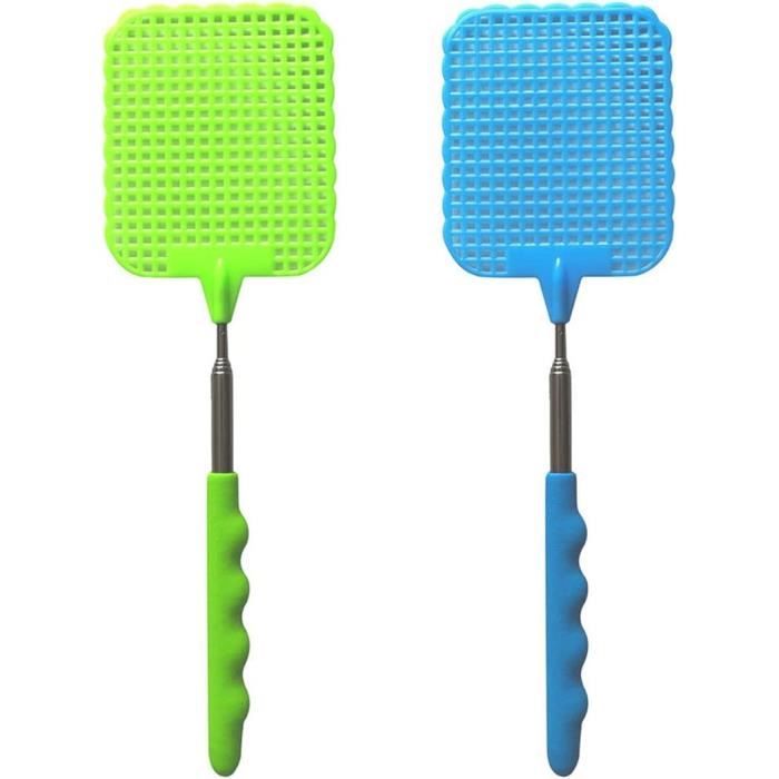 Tapette à mouches extensible 2 pièces, avec poignée télescopique solide ...