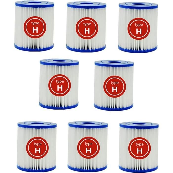 Filtres Piscine Intex Krystal Clear Modèle 601 - Lot de 8 - Performance ...