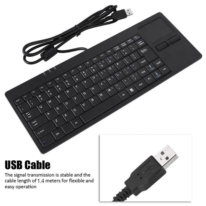 Mini clavier USB Clavier Filaire avec Tapis de Souris Clavier Ultra Fin ...