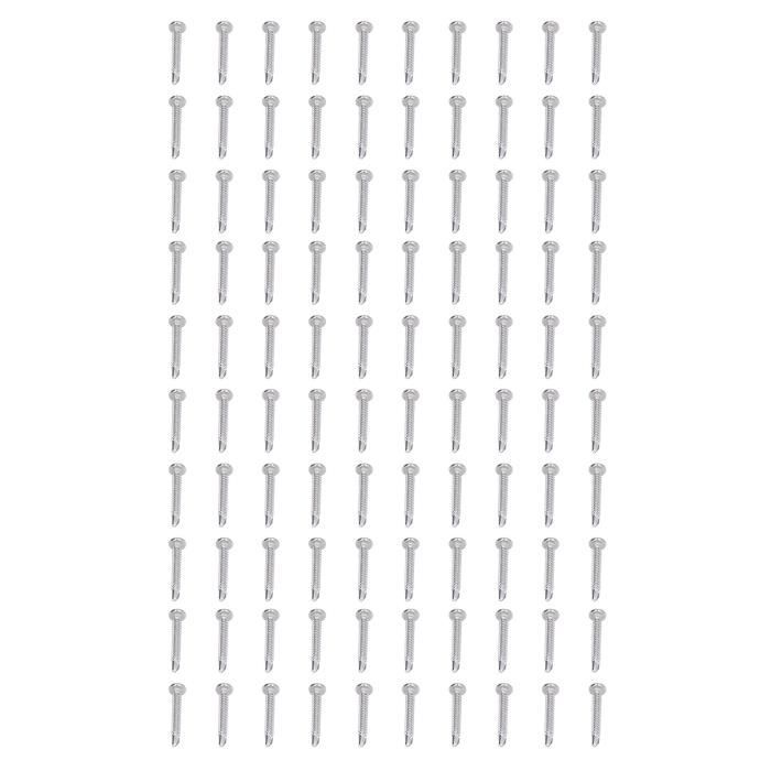 DEX vis cruciforme Vis de fixation, vis autoperceuse à large application en acier inoxydable 410 ...