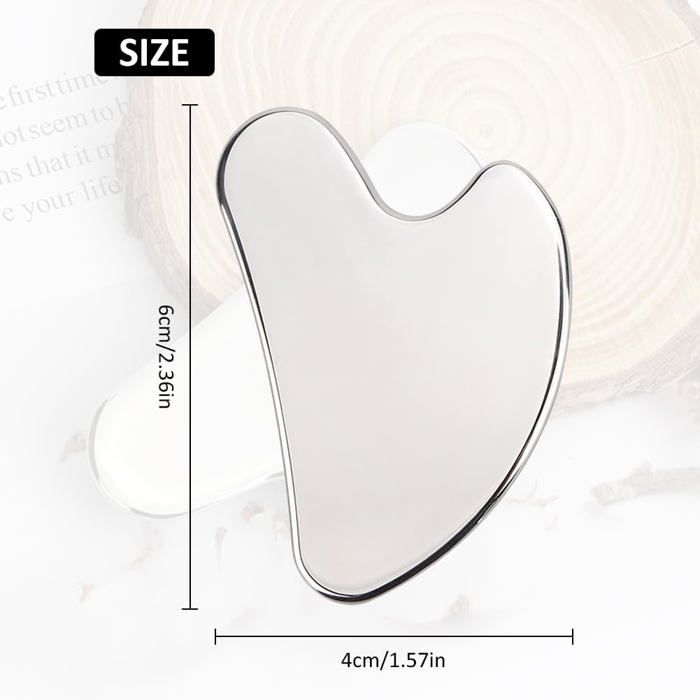 Gua Sha Massage Visage,Gua Sha en acier Inoxydable,Outil Gua Sha en ...