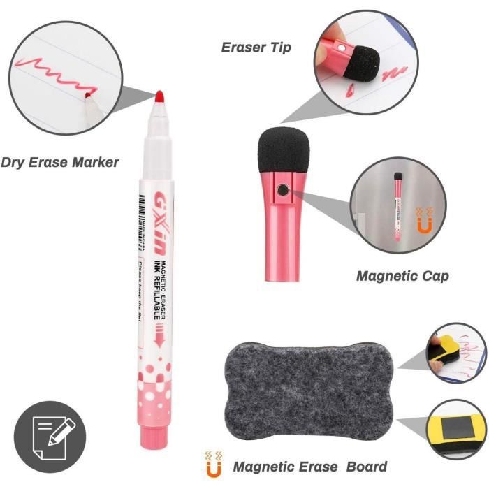 Tableau Blanc Magnétique A3+pour Frigo-AntiTaches,Tableau Mémo Aimanté ...