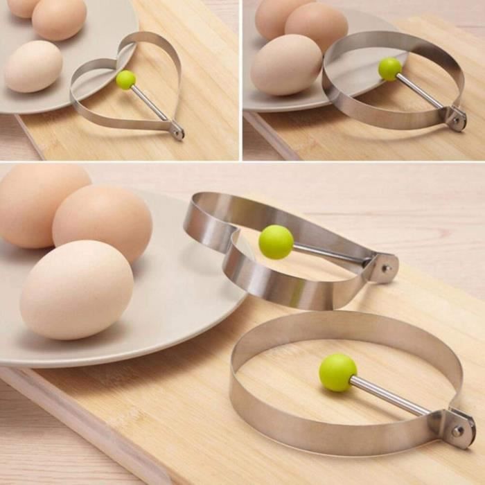 1 Pc En Acier Inoxydable Œuf Frit Crêpe Shaper Omelette Anneaux Moule ...