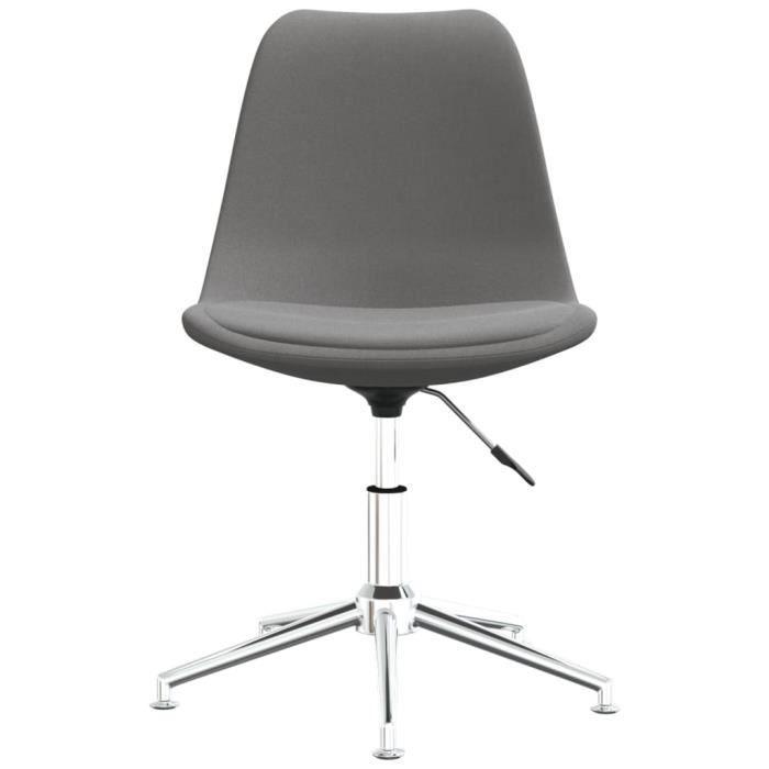 GOTOTOP Chaise pivotante de salle à manger Gris clair Tissu A3085401 ...