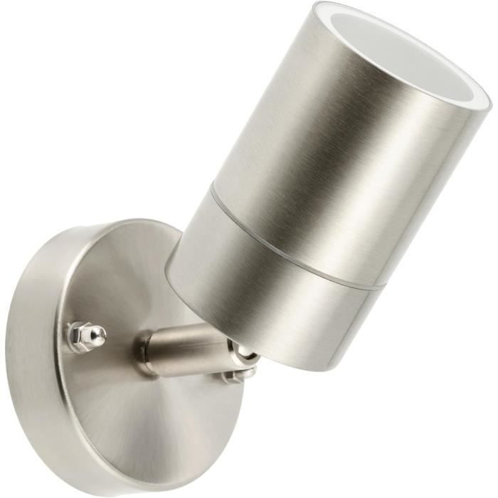 Spot Mural Extérieur Éclairage Plafond Orientable Gu10 Led Ip44 (Argent ...