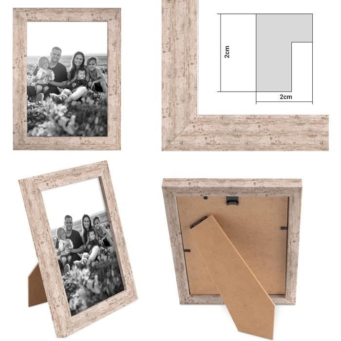 Cadre Photo 18X24 Cm,En Bois Mdf Solide,Verre Plexiglas Incassable,À ...