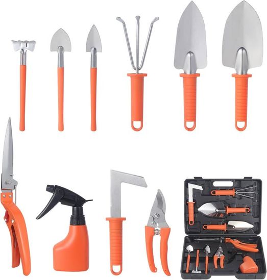Orange 10PCS Kit d'outils de Jardin avec truelle, Outillage de Jardin ...