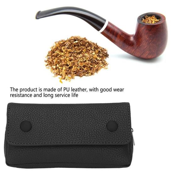 SURENHAP Sac à Pipe Sac de Rangement pour Tabac à Pipe en Cuir PU ...