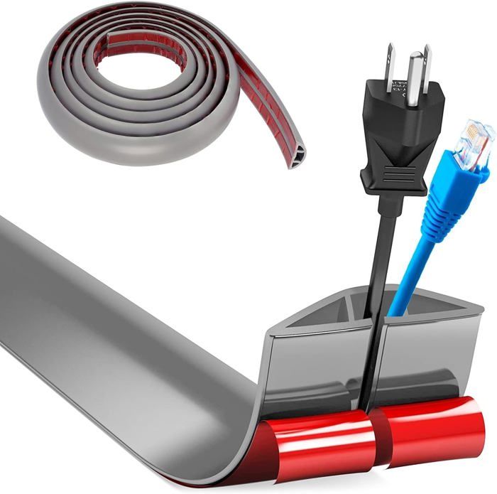 3M X 5Cm Cache Cable Sol, Petit Canal De Câble Flexible, Goulotte Passe ...