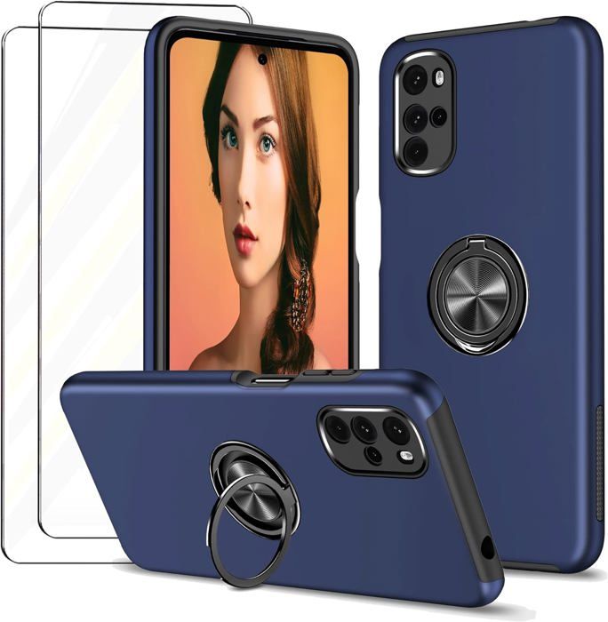 Coque de protection double pour Motorola Moto G22 4G avec support ...