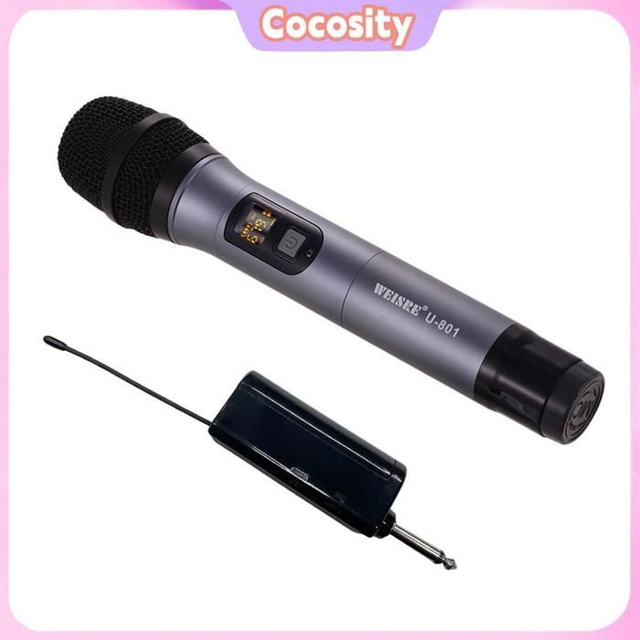 Cocosity Microphone sans fil Microphone portable sans fil UHF, avec ...