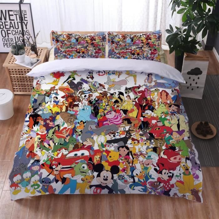 Housse De Couette 140X200Cm Enfant 3D Dessin Humoristique Couette 1 ...