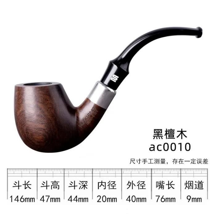 Pipe en bois de santal avec filtre, bois massif, pipe sèche, artisanat ...