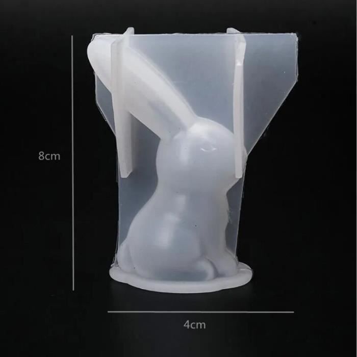 Moule en silicone ours stéréo 3D,bougie en forme d'animal bricolage ...